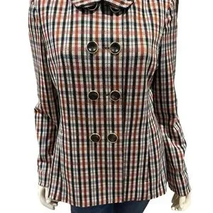 CAbi | Jackets & Coats | Cabi Jazzy Toffee Plaid Double Breasted Blazer ...